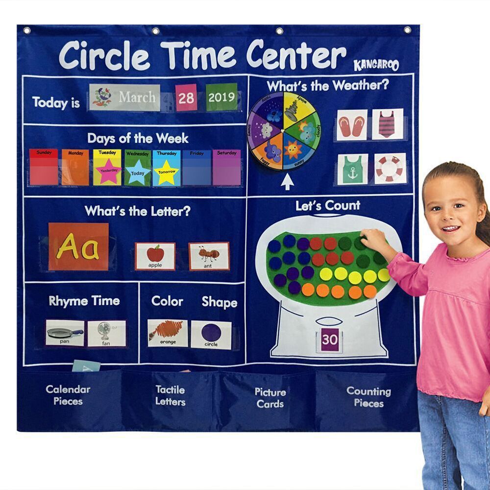 Learning Counting Child Educational Color Calendar Circle Time Pocket ...