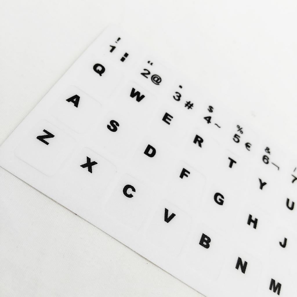 Spanish Keyboard Sticker Replacement Letters For Laptop White Backgrou ...