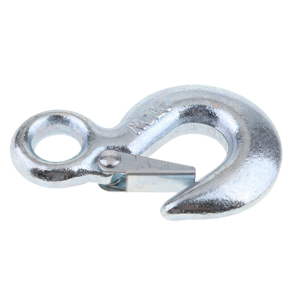 Forged Steel 2T Eye Hook With Clevis Safety Latch for Winch Cable UTV ...