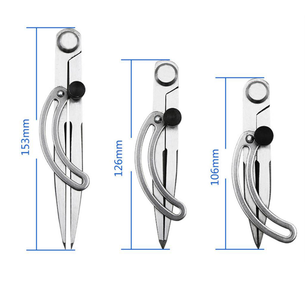 Precision Carbon Steel Pencil Drawing Compass Scriber Divider Marking ...