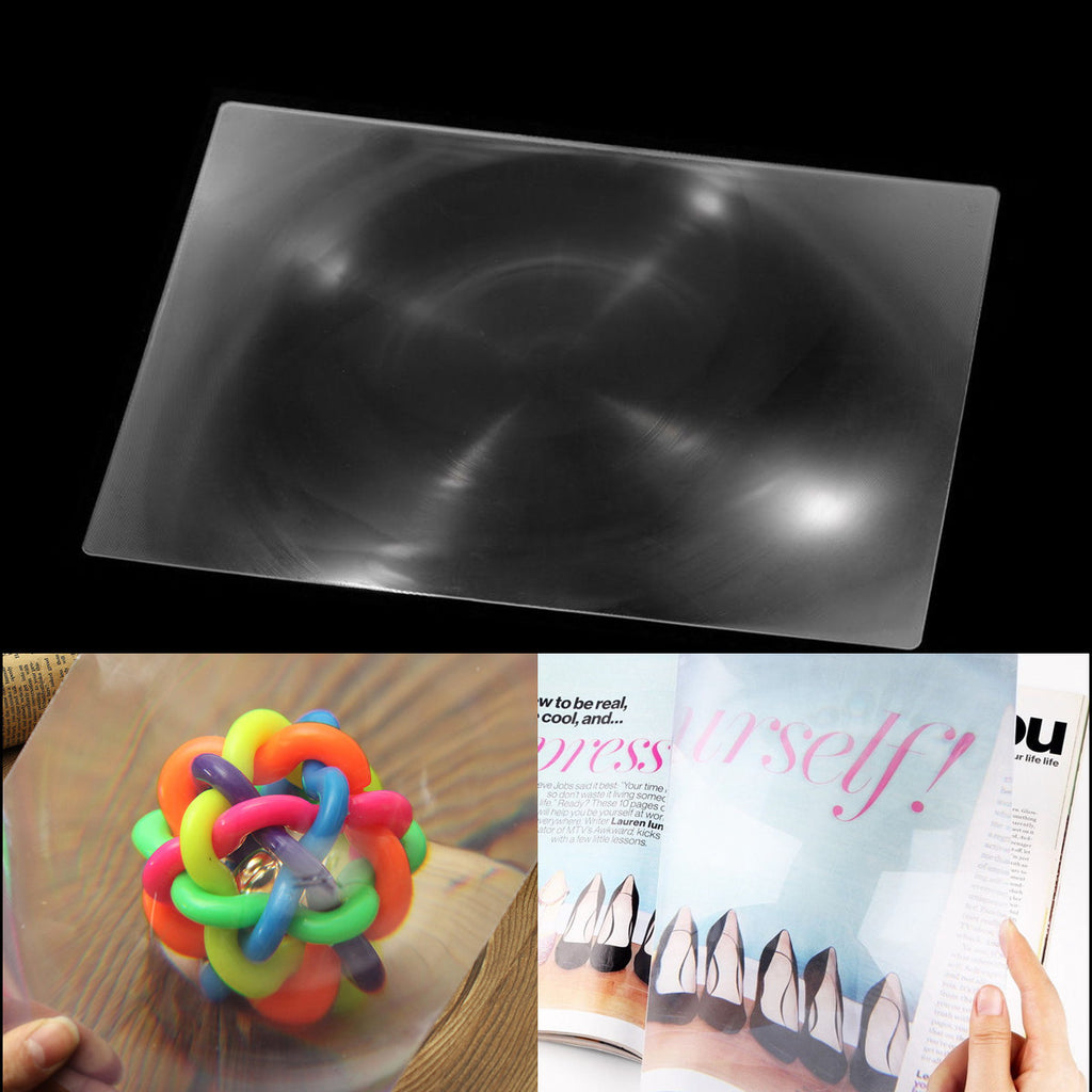 Full Page Magnifying Sheet Fresnel Lens 3X Magnification PVC Magnifier ...