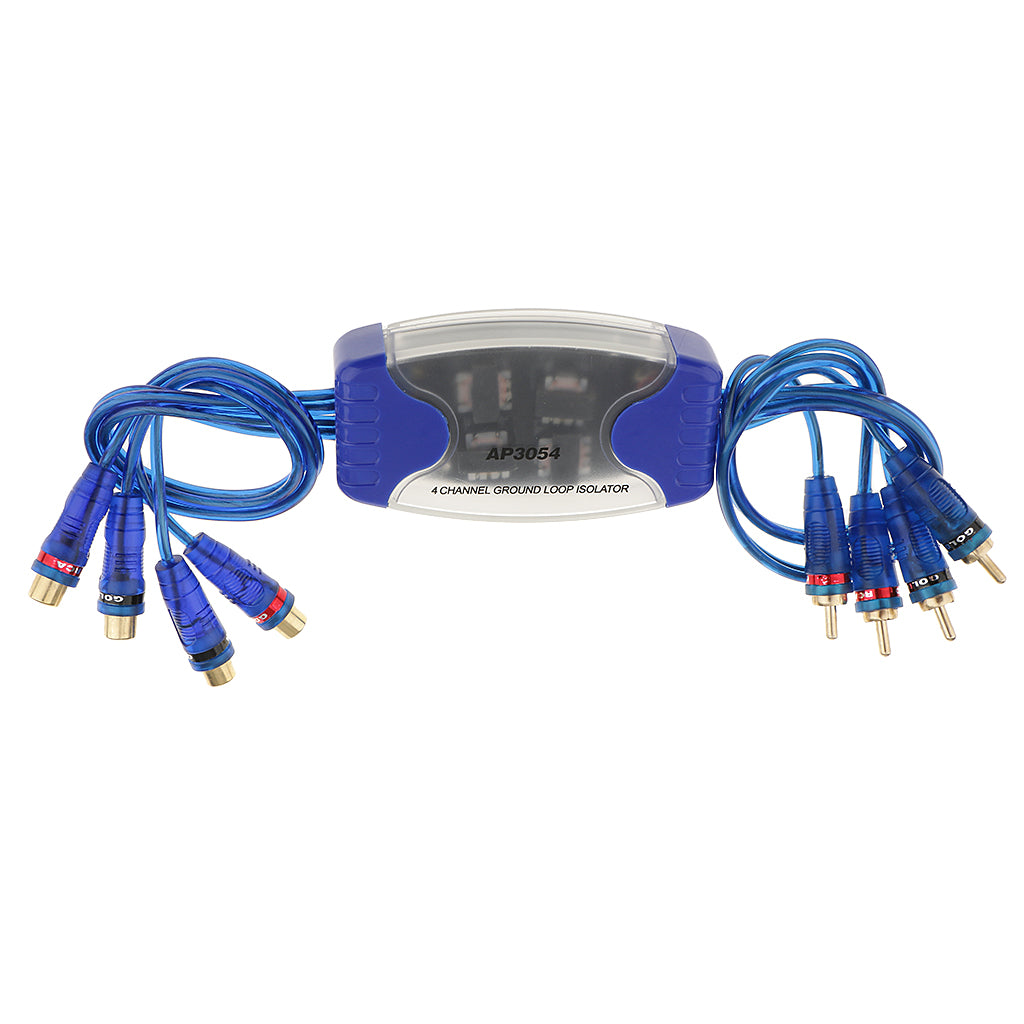 4 Channel RCA Ground Loop Isolator with Line Noise Eliminator Remover ...