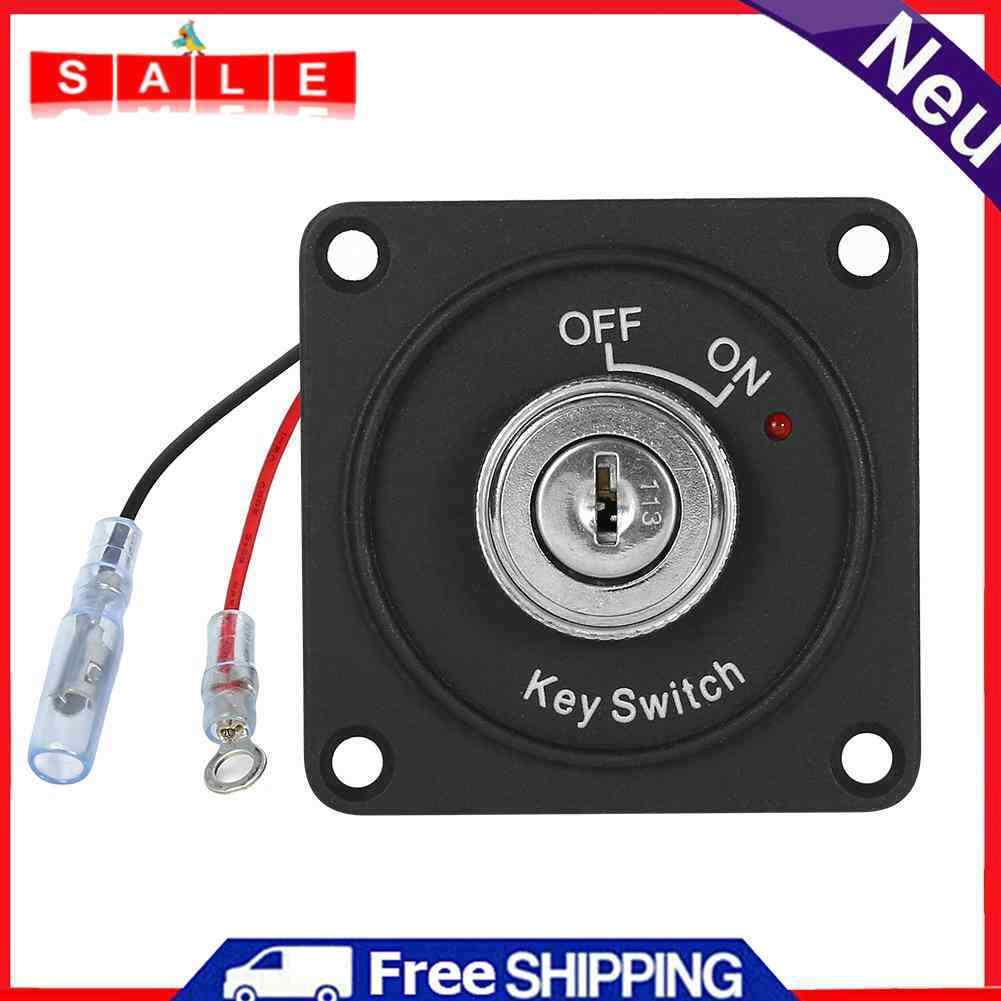 2 Position Key Switch DC 12V 10A Ignition Switch with Panel+Keys for M ...