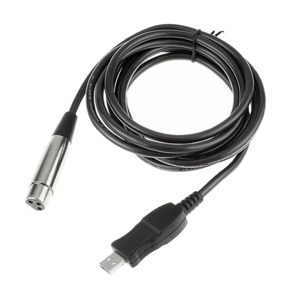 USB To XLR Microphone Cable 3 Pin Mic Link Converter Cable Studio Audi ...
