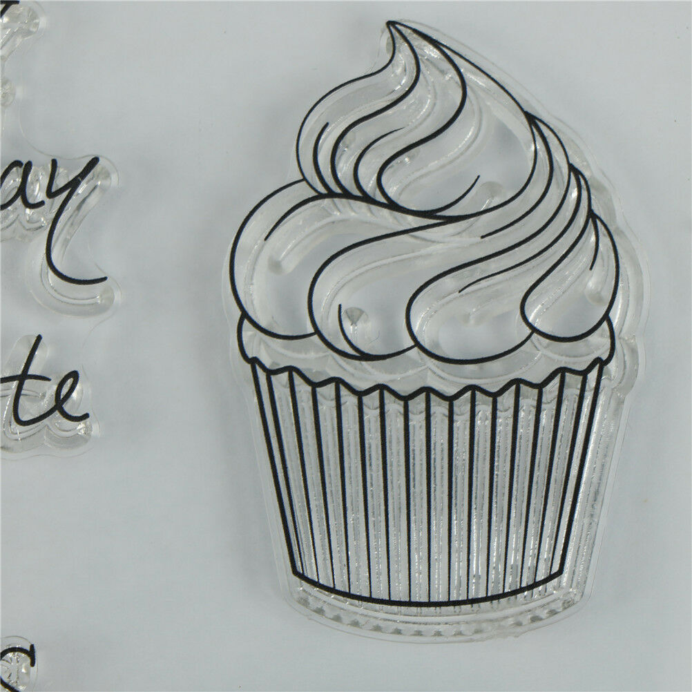 Happy birthday cake stamps seal scrapbooking album card decor diary di ...