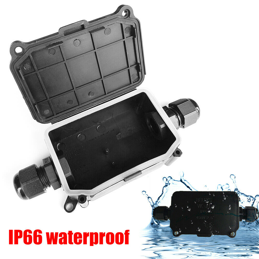 2 Way Waterproof Junction Box Cable Connector Electrical Enclosure Cas ...