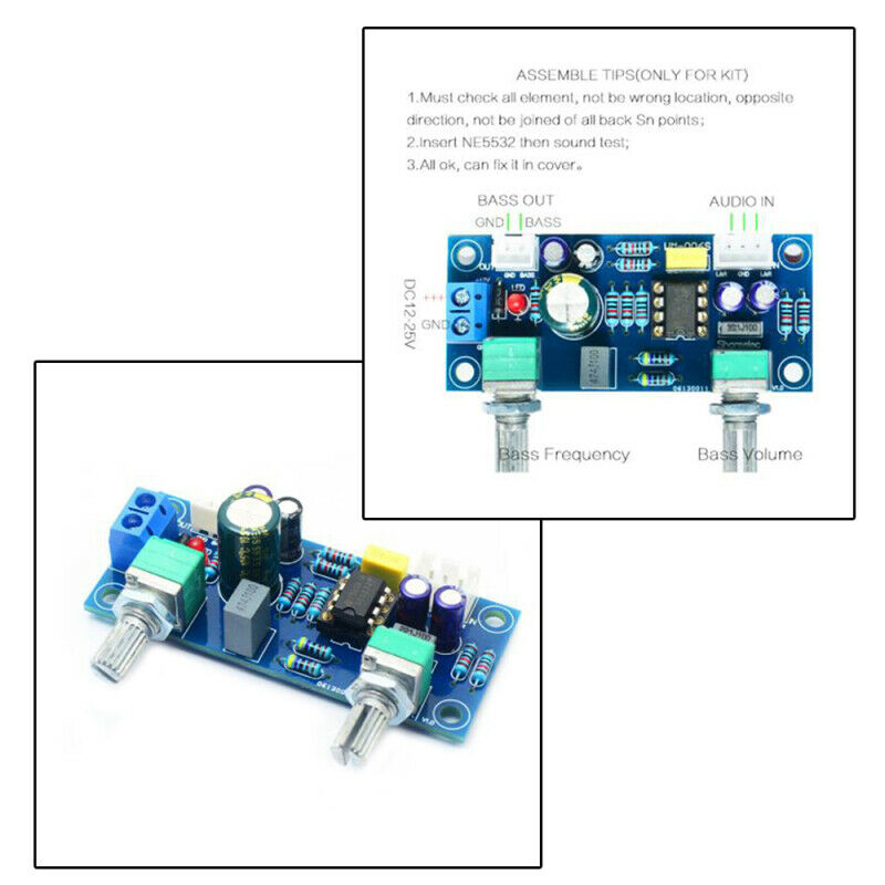 Single-Current Low Pass Filter Preamplifier Single Power Amplifier DIY ...